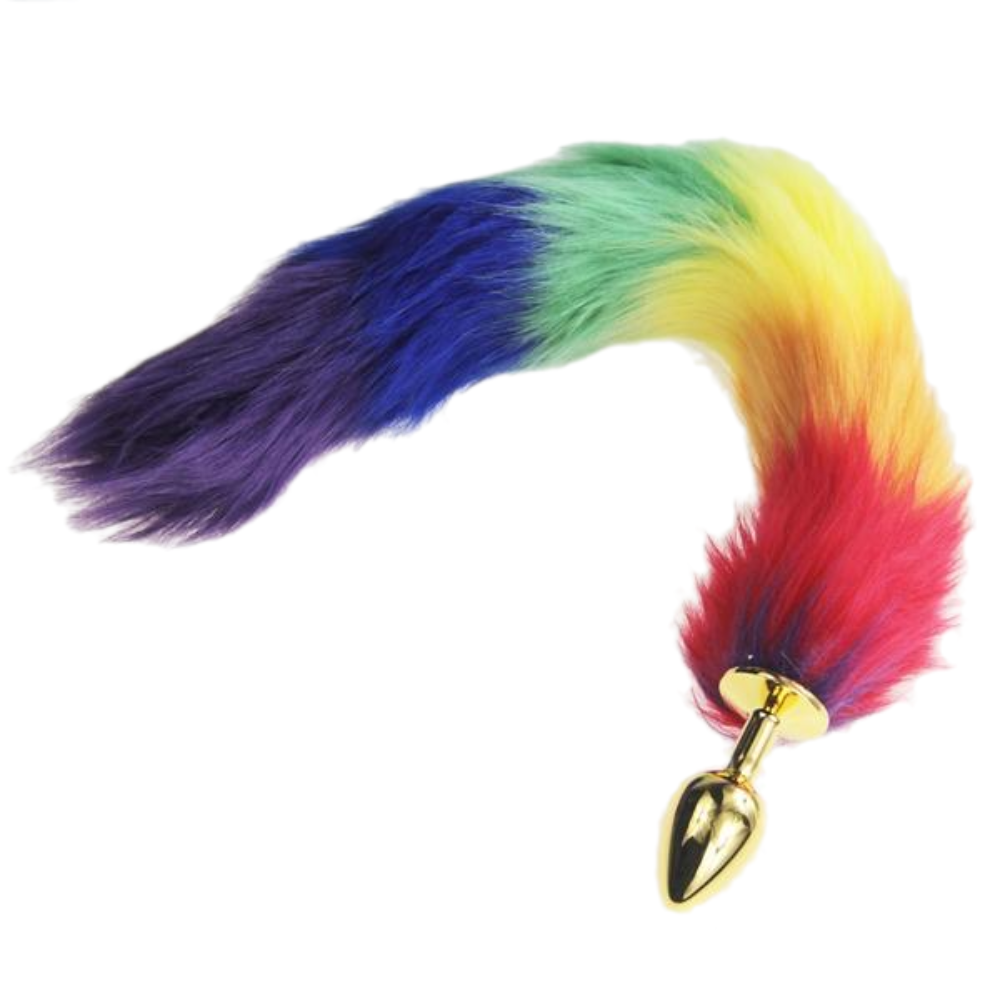 15" Stainless Steel Rainbow Golden Tail Plug