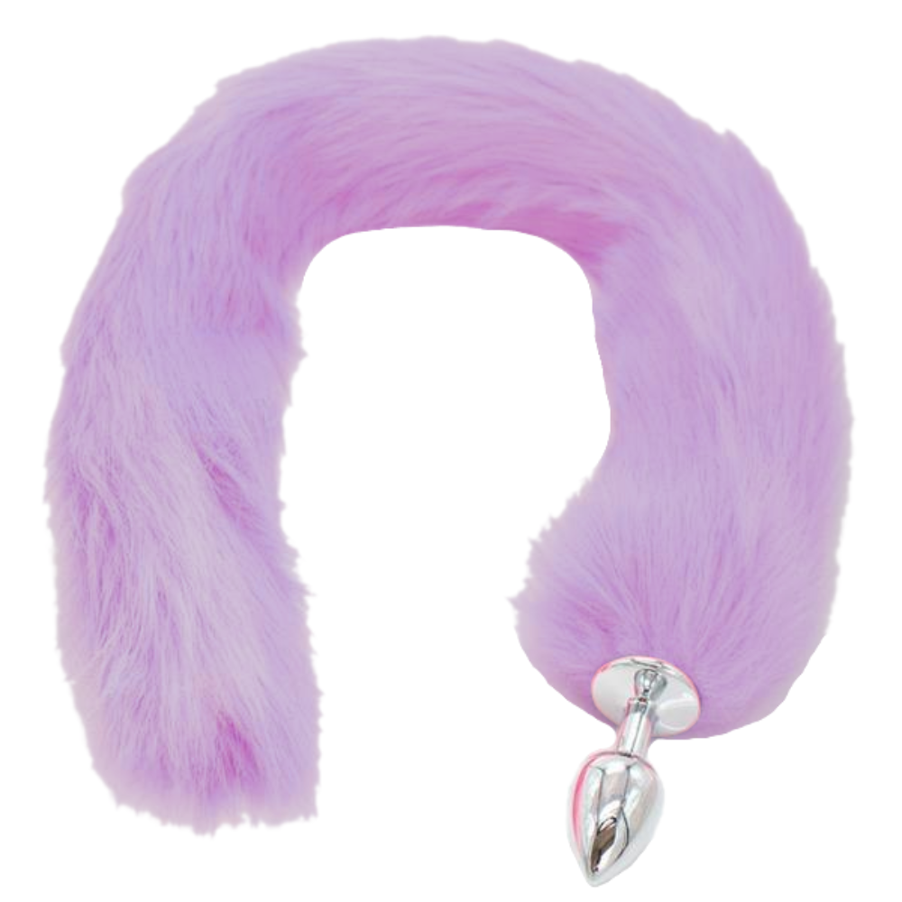 31" Stainless Steel Black Fox Tail Plug