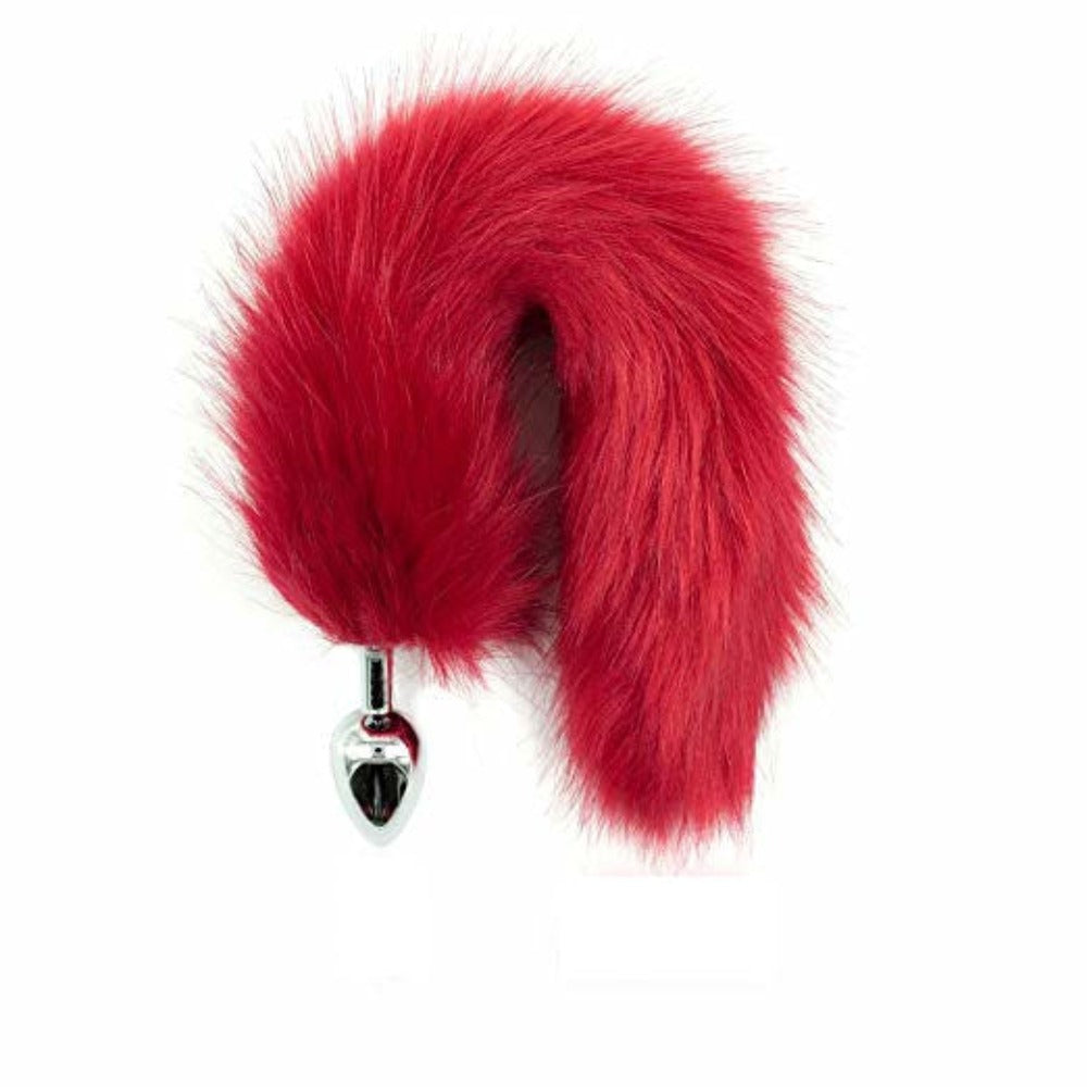 Stainless Steel Red Fox Tail Plug