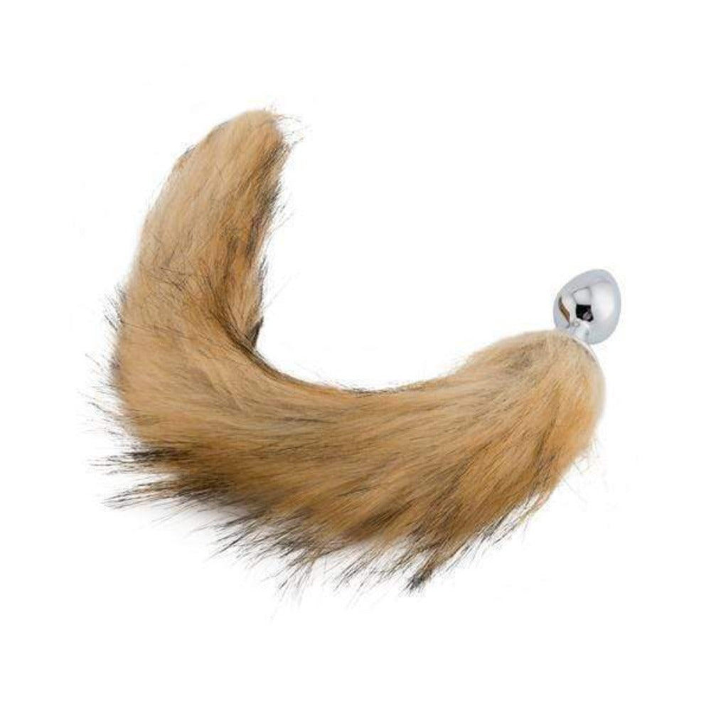 Fox Tail Metal Plug, Brown 18"