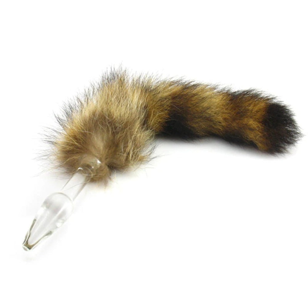 13" Pyrex Glass Brown Fox Tail Plug